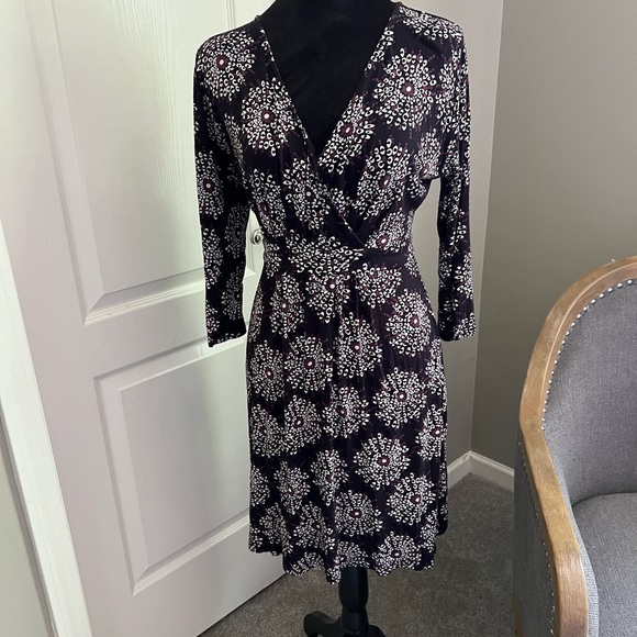 On Fire | Dresses | On Fire Elegant Black And White Floral Long Sleeve ...